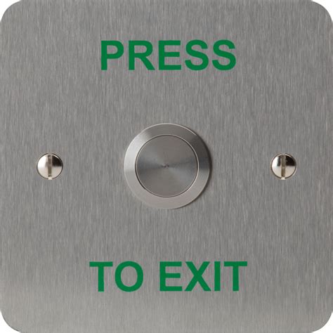 Exit Button Normally Open Closed Contact Press To Exit Flush