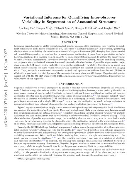 pdf variational inference for quantifying inter observer variability