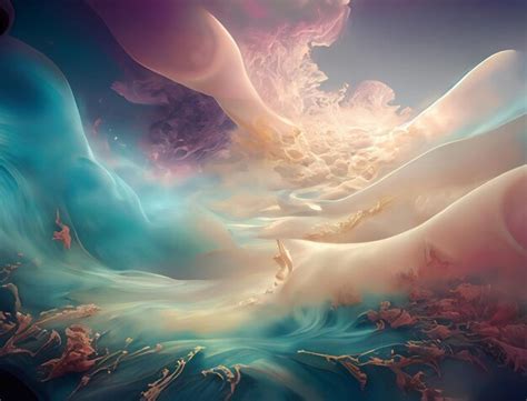 Premium Ai Image An Ethereal Abstract Background Featuring A Dreamlike Landscape