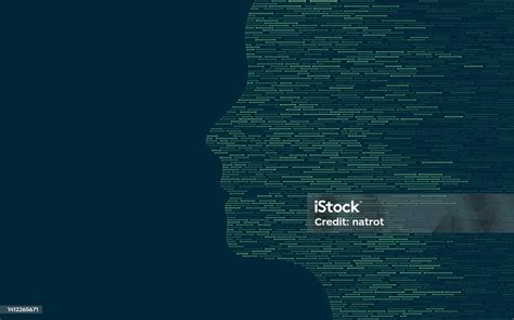 Technology Background Big Data Visualization Concept Stock Illustration