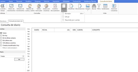 c2326 ¿cómo puedo crear un fichero excel desde la consulta de diario