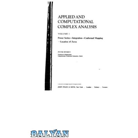 خرید و قیمت دانلود کتاب Applied And Computational Complex Analysis Power Series Integration