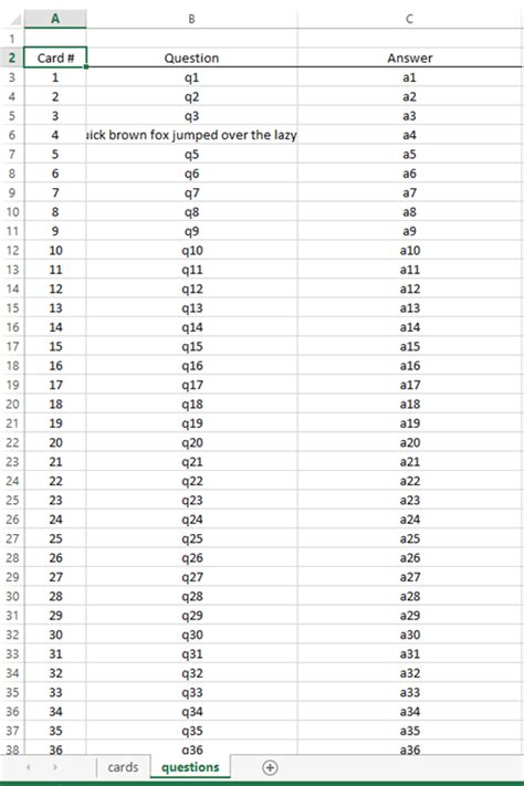 Create And Print Physical Flash Cards With This Microsoft Excel Template Spreadsheetsolving