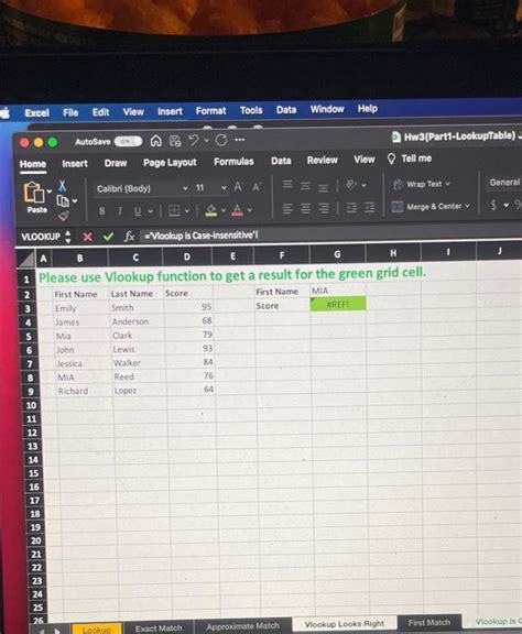 Solved Excel File Edit View Insert Format Tools Data Window