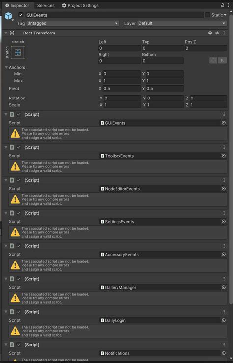 The Associated Script Can Not Be Loaded Called On Every Object In The Scene Questions
