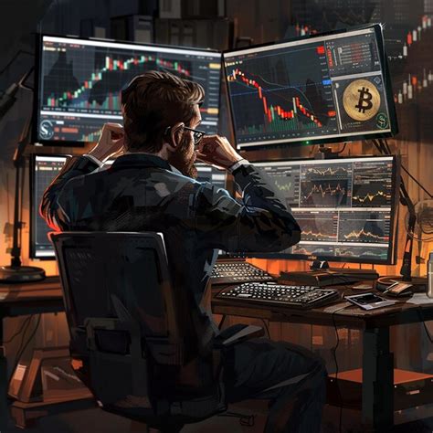 cryptocurrency trader analyzing market trends premium ai generated image