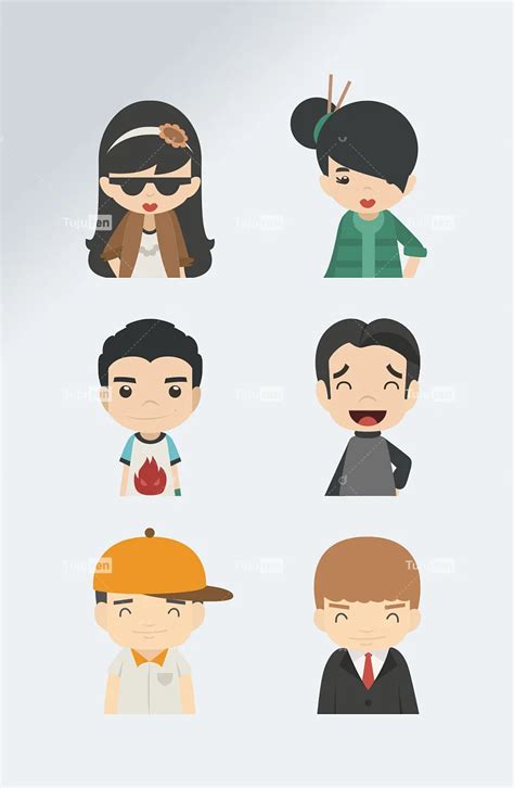 卡通手绘男孩女孩人物元素免抠元素素材模板下载 图巨人