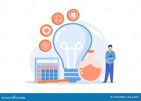 STEM Education Model Learning Program Basic Fields Of Study Babe Subjects Stock Vector