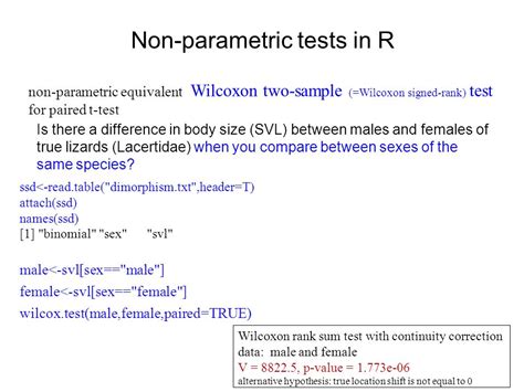 Mann Whitney U Wilcoxon Rank Sum Is The Non Parametric Test