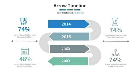Flow Chart With Arrows PowerPoint Template Free Download Pikbest