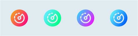 Speedometer Solid Icon In Gradient Colors Speed Indicator Signs Vector