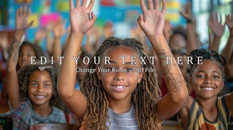 Raised Hands In Class Premium Ai Generated Psd
