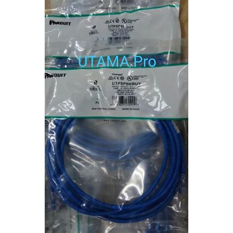 Jual Panduit Patch Cord UTP Cat6 5M UTPSP5MBUY Blue Jakarta Pusat UTAMA Pro Tokopedia