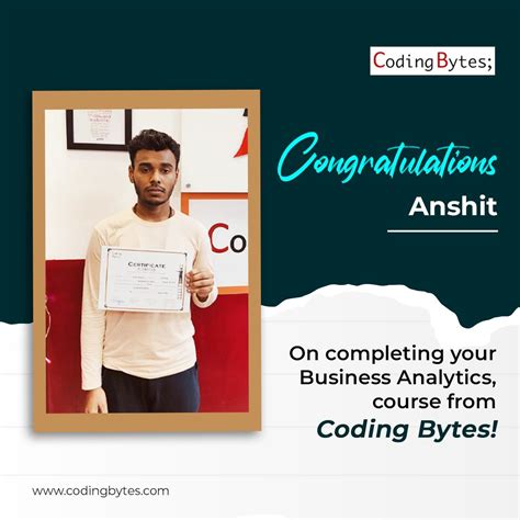 Congratulations Businessanalytics Codingbytes Coding Bytes