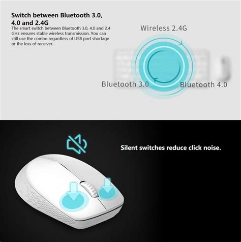 Rapoo M Ultra Slim Silent Multi Mode G Wireless Mouse And Keyboard Combo Set Shopee