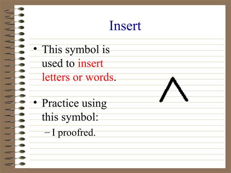 Proofreading And Editing Symbols PPT