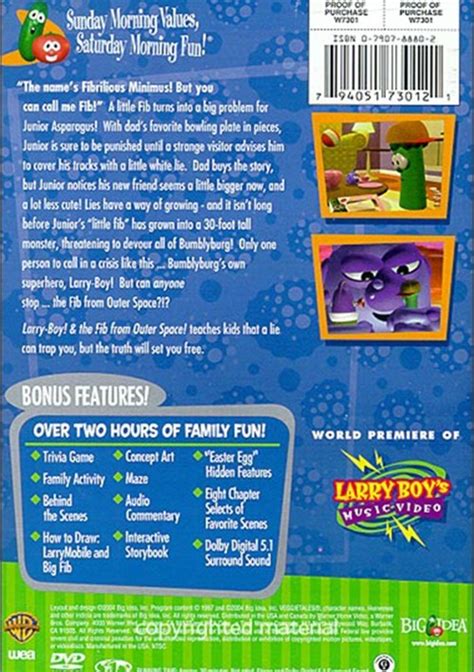 Veggie Tales Larry Boy And The Fib From Outer Space Dvd 2004 Dvd