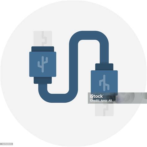 Usb Connection Icon Stock Illustration Download Image Now Cable Connection Data Istock