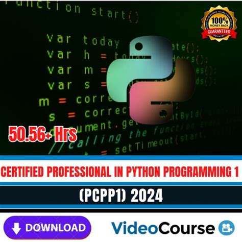 Certified Professional In Python Programming 1 Pcpp1 2024 Expert