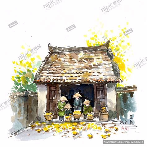 Ai创作图古代米店插画 炒板粟插画 手绘老油坊 水彩纳西族建筑 乌镇插画手绘装饰画 乌镇水彩乌镇建筑素材 手绘老酒馆 老旧小院插画 土菜馆插画 水彩乌镇水墨乌镇插画 农家小女孩板栗插画 老茶馆