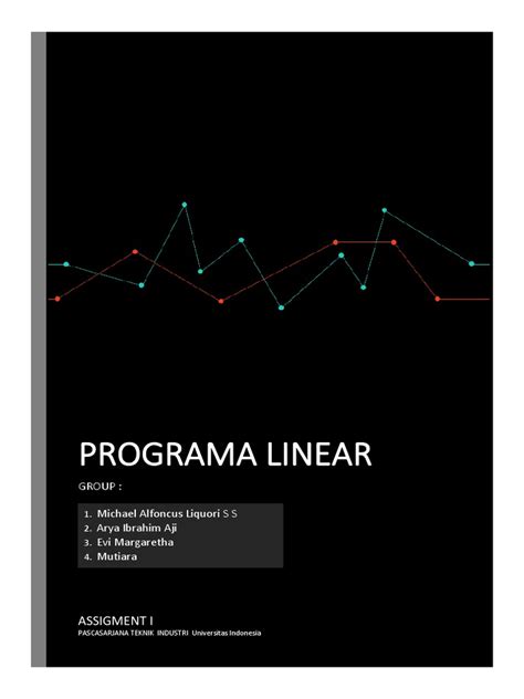 Assigment Program Linear Pdf Mathematical Optimization Algorithms