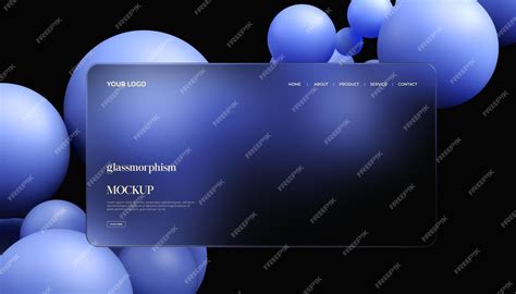 Premium Psd 3d Render Glassy Background Modern Glass Morphism Style