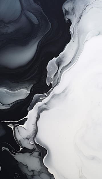Premium Photo Abstract Black And White Liquid Dropdown Background