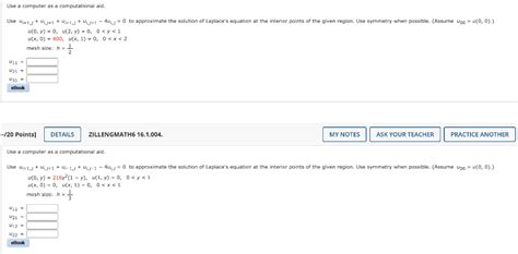Solved Use A Computer As A Computational Aid