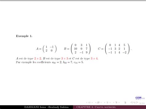 Solution Chapitre 3 Calcul Matriciel I Studypool Solution Chapitre 3 Calcul Matriciel I Studypool