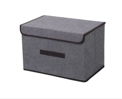Storage Box Foldable Linen Cloth Collapsible Stora Vicedeal