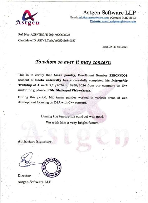 Aman Pandey On Linkedin Excited To Share That I Have Successfully