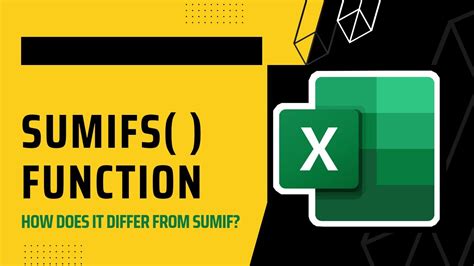 how to use sumifs function in microsoft excel youtube
