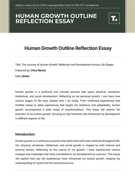 Free Reflective Essay Templates Editable And Printable