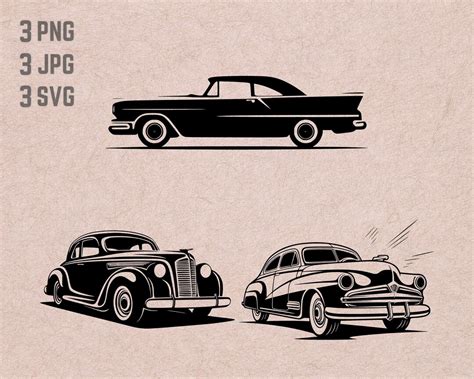 Vintage Classic Car Svg Designs Classic Car Retro Car Vector Classic