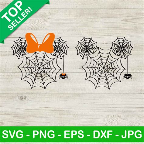 Spider Web Mickey Head Svg Spider Web Disney Svg Spider Web Halloween Svg