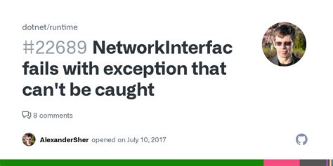 networkinterface getisnetworkavailable fails with exception that can t be caught · issue 22689