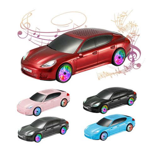 Portable Bluetooth Speaker In Car Shape Fm Tws Aux Radio With Rgb