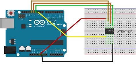Shrinking Arduino With Attiny13 01 Wiring For Programming