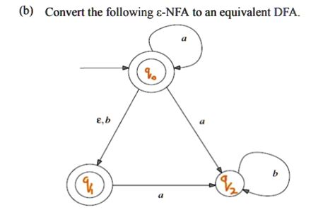 b convert the following epsi nfa to an equivalent dfa b convert the