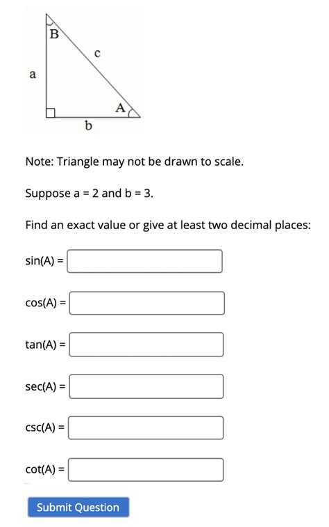 Solved B с A A B Note Triangle May Not Be Drawn To Scale