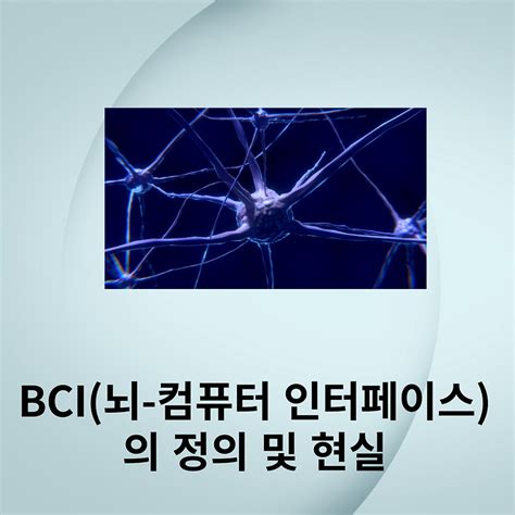 뇌와 컴퓨터의 인터페이스에 대하여 Bci Brain Computer Interface 진정한 자유로움