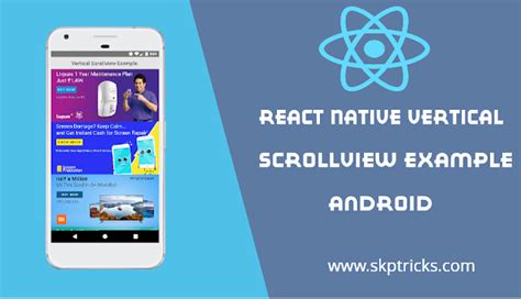 React Native Scrollview Example Skptricks