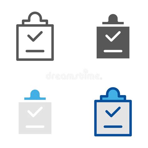 Clipboard Note With Check Mark Icon Stock Vector Illustration Of Report Feedback