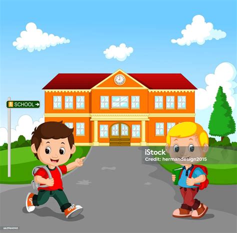 Anak Kecil Pergi Ke Sekolah Ilustrasi Stok - Unduh Gambar Sekarang - Anak - Umur manusia, Anak ...