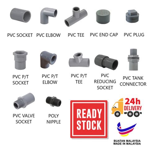 PVC Fitting Connector 15mm 20mm 25mm CLASS E Socket Elbow Tee PT Socket Valve Socket End Cap