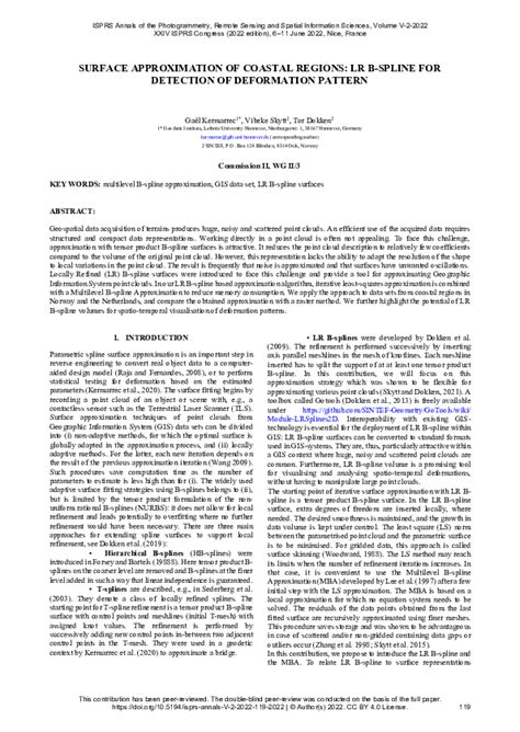 Pdf Lr B Splines For Coastal Deformation Analysis
