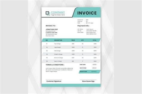 Invoice Excel Designs Graphics