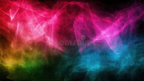 Abstract Colorful Wave Patterns On A Dark Background Creating A Vibrant Visual Effect Stock