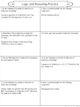 Logical Reasoning Guided Notes And Worksheets TPT