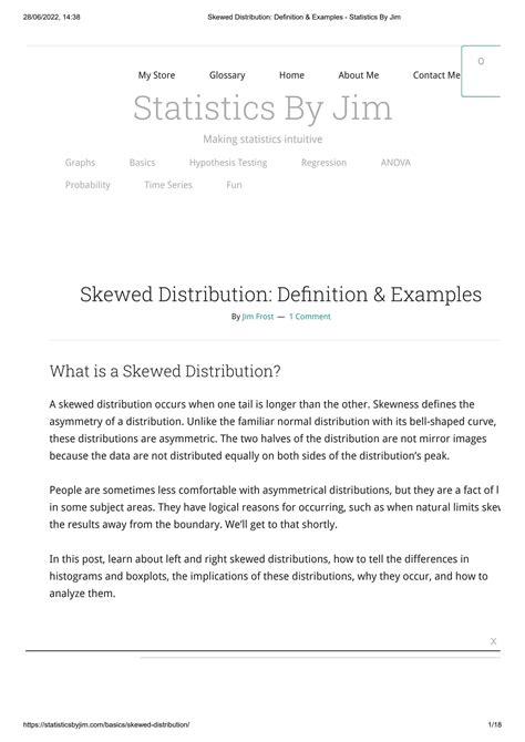 Solution Skewed Distribution Definition Examples Statistics By Jim